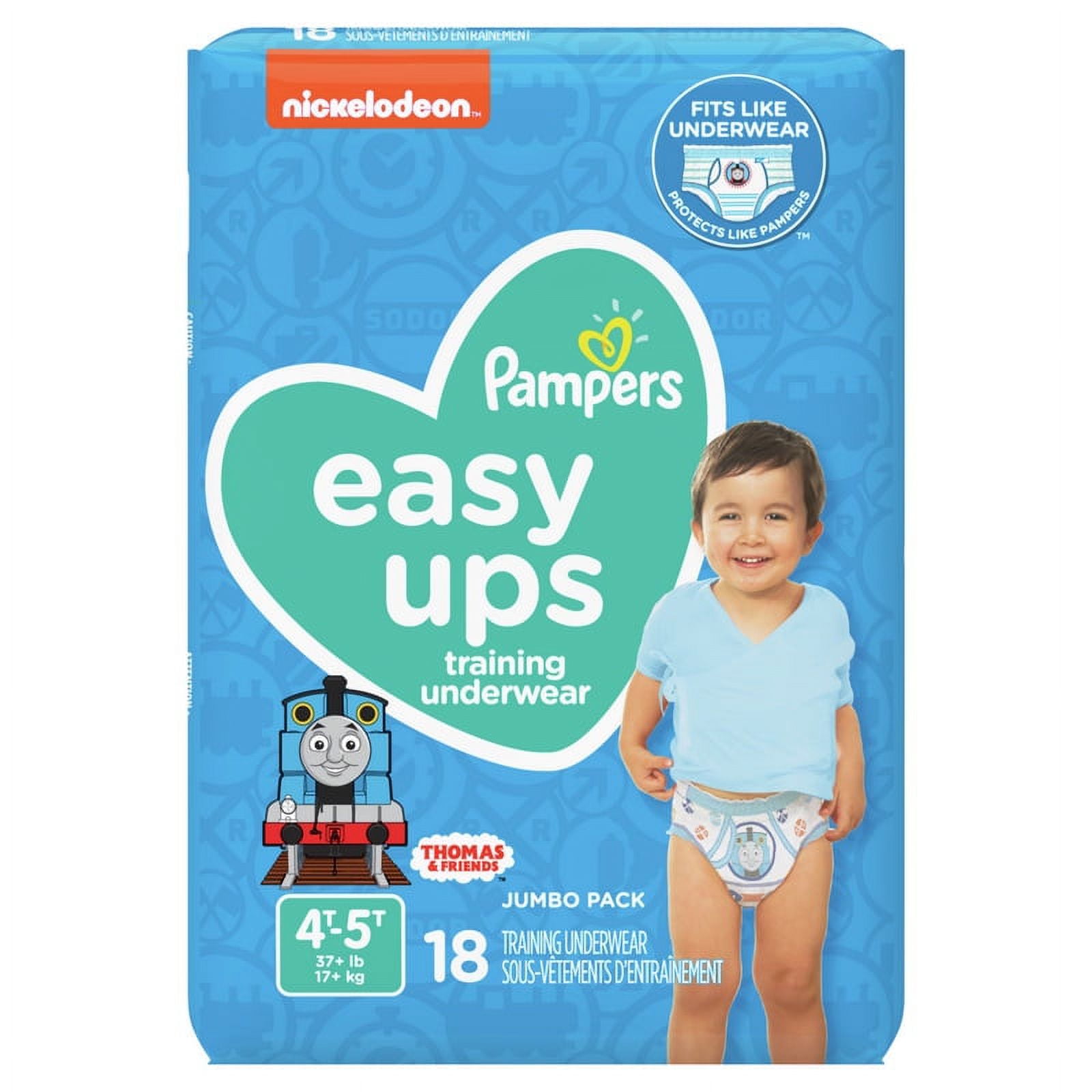 (Price/Case)Pampers Easy Ups Boy Size 6 4 5T 3-18 Count - Walmart.com