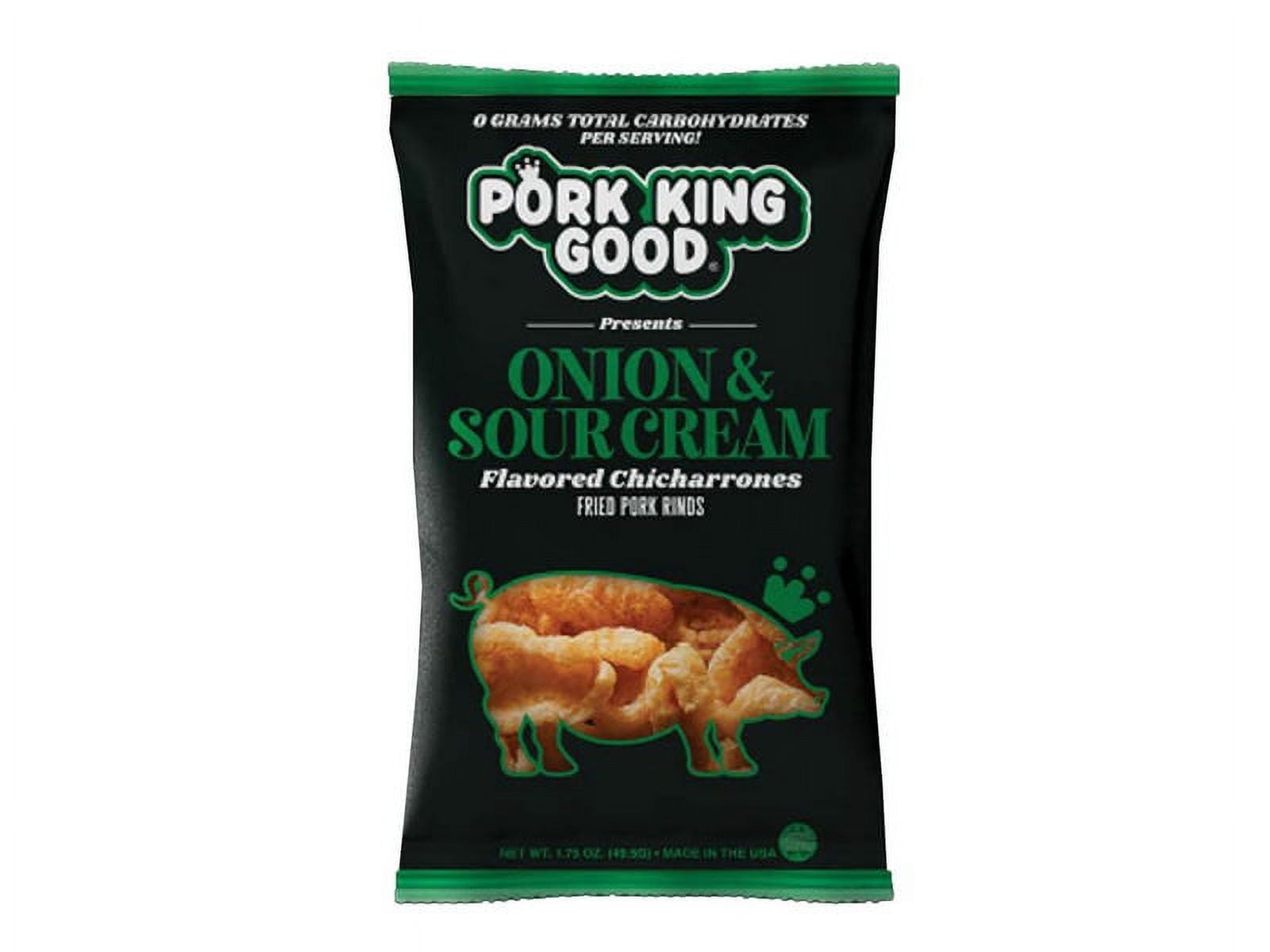 (Price/Case)Pork King Good Onion & Sour Cream Flavored Pork Rinds 12/1 ...