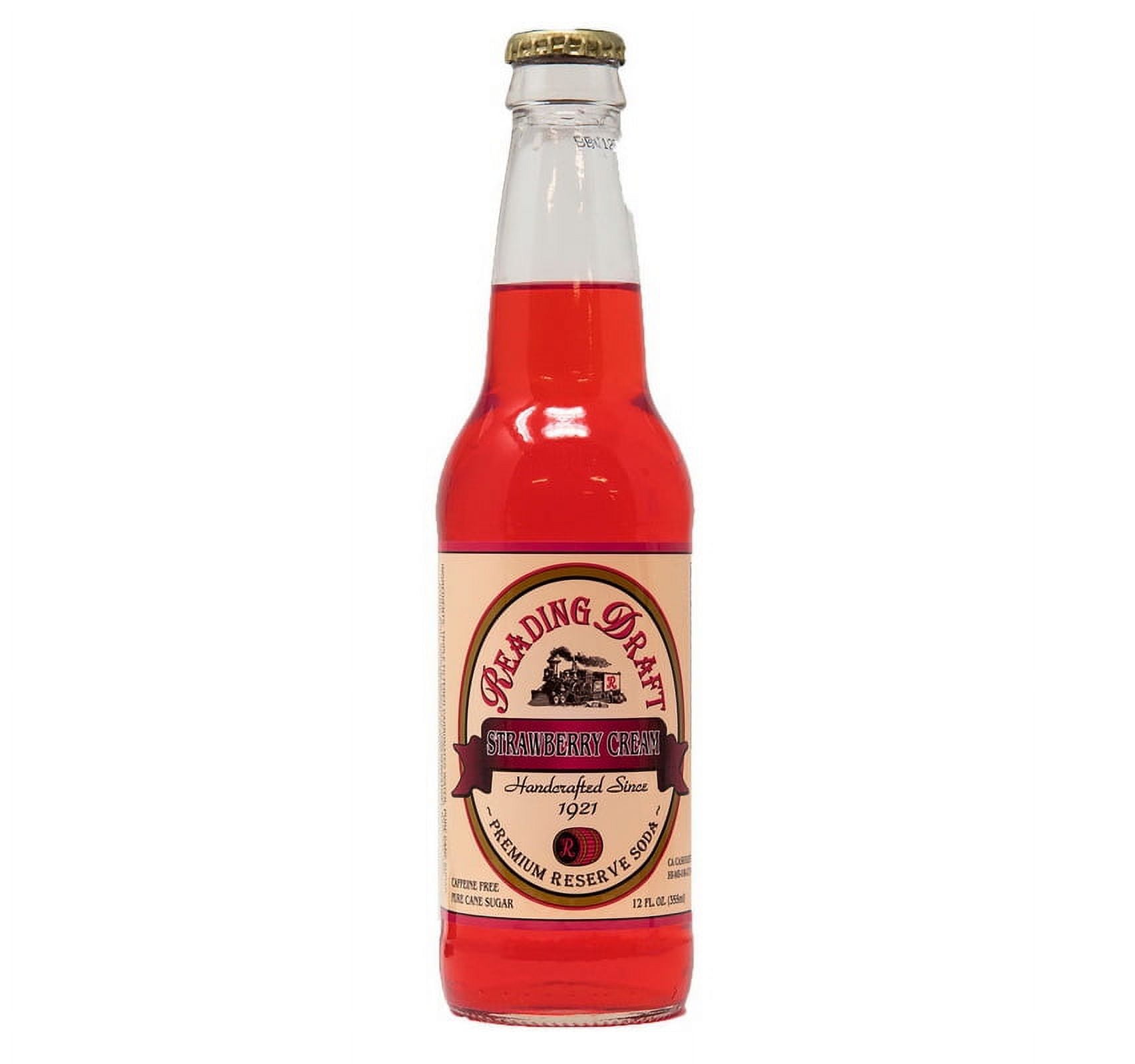 Reading Soda Works Handcrafted Bottled Strawberry Cream Soda, 12-Pack ...
