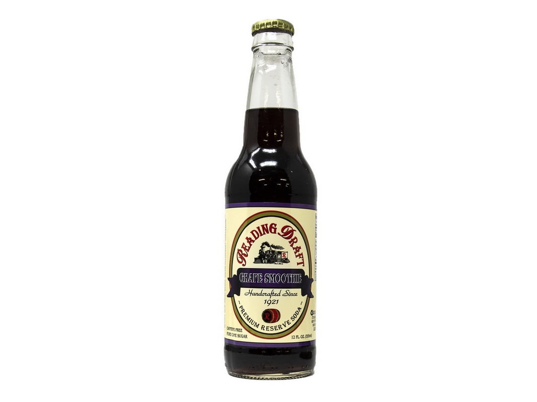 Reading Soda Works Handcrafted Bottled Grape Smoothie Soda, 12-Pack ...