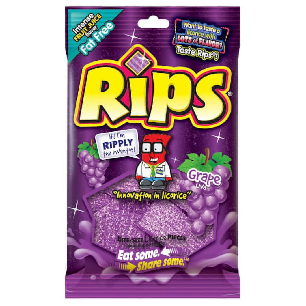 (Price/Case)Rips Bite Size Grape Pieces Peg Bag, 4 Ounces, 12 per case ...