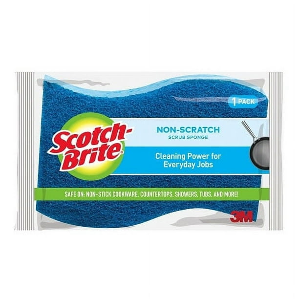 (Price/Case)Scotch Brite Non-Scratch Scrub Sponge, 1 Count, 12 per case ...