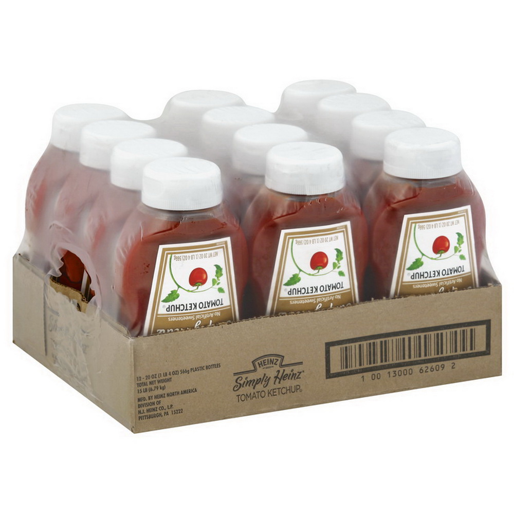 Simply Heinz Simply Ketchup Bottle, 1.25 lb - Case of 12 - Walmart.com