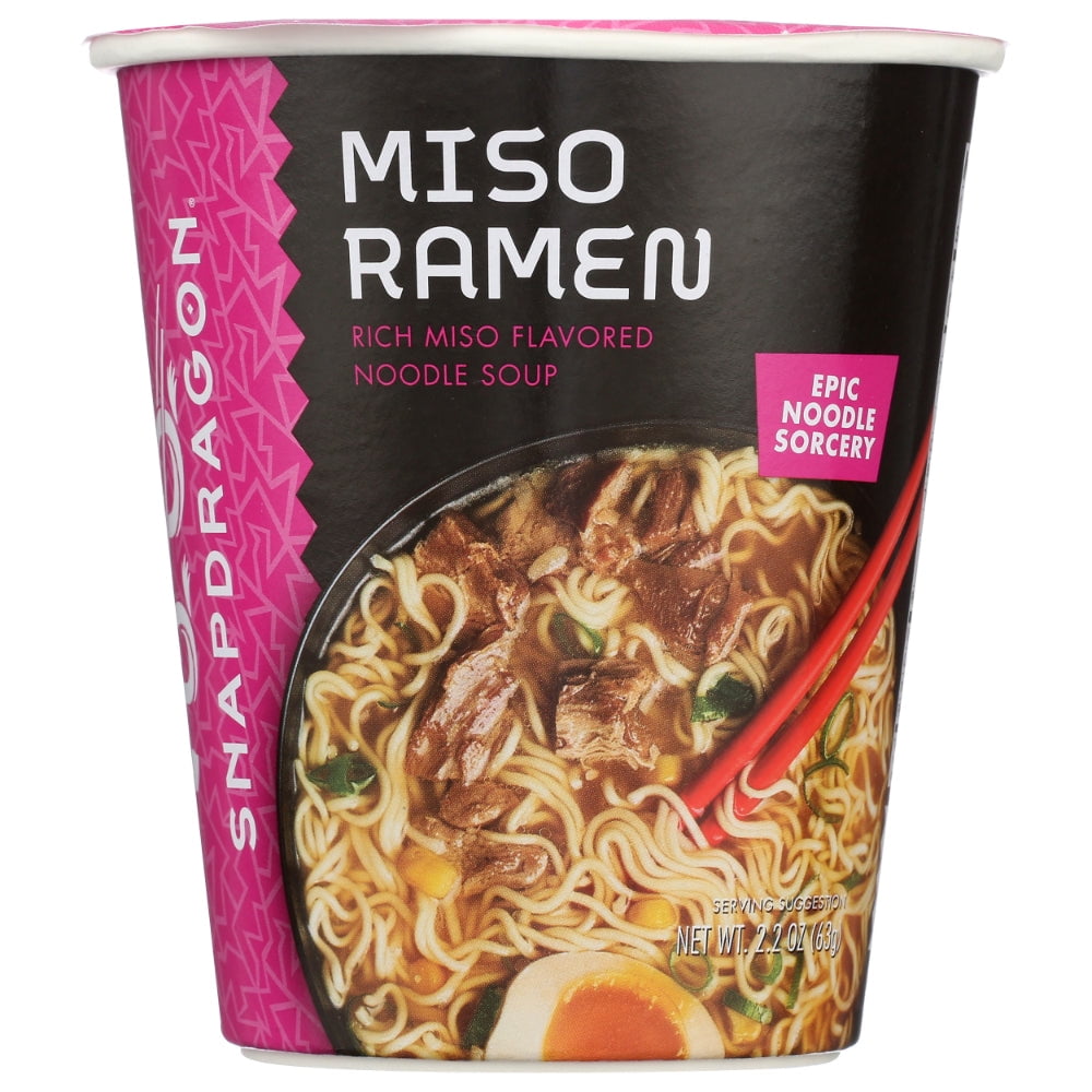 Snapdragon Foods - Miso Ramen Cup, Case of 6, 2.2 OZ each - Walmart.com