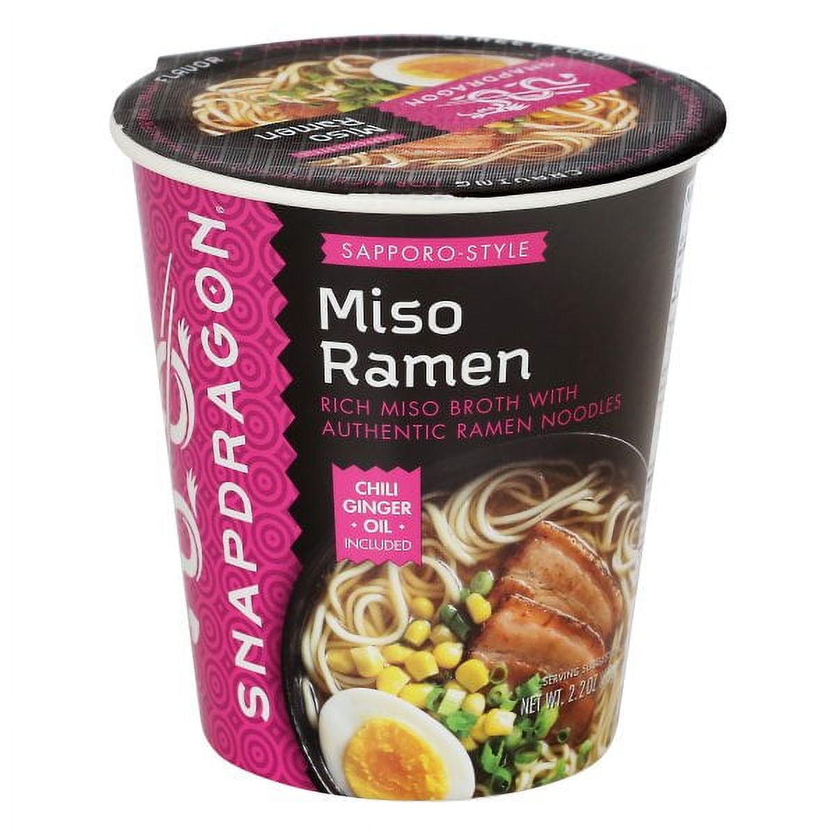 (Price/Case)Snapdragon Foods - Ramen Cup Miso - Case of 6-2.2 OZ ...