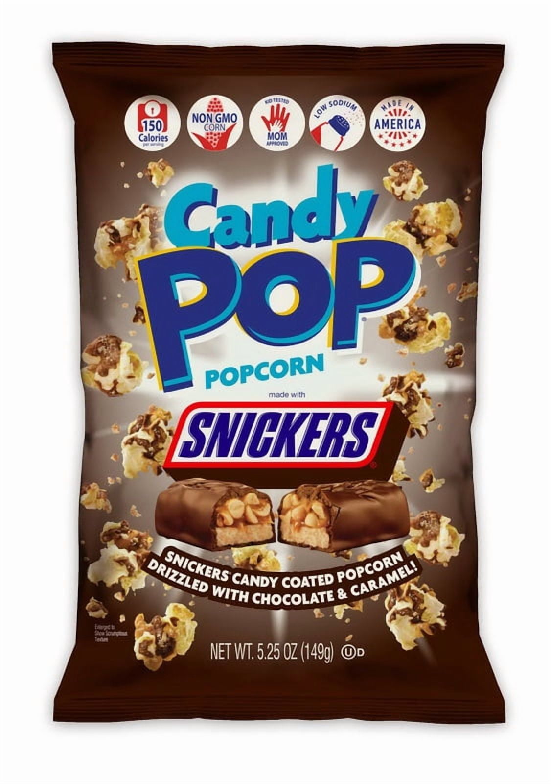 (Price/Case)Snaxsational PSCP135 Snickers Candy Popcorn 12-5.25 Ounce ...