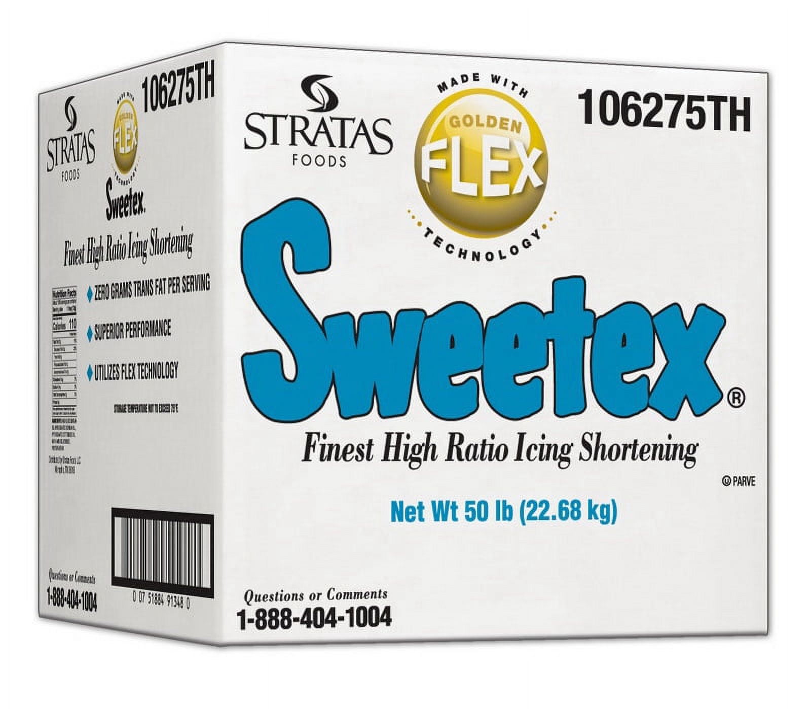 Sweetex Golden Flex Icing Shortening, 50 Pounds - 1 Per Case, Soy Bean ...