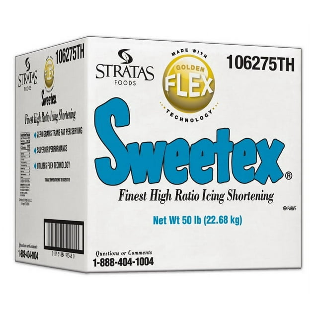 Sweetex Golden Flex Icing Shortening, 50 Pounds - 1 Per Case, Soy Bean ...