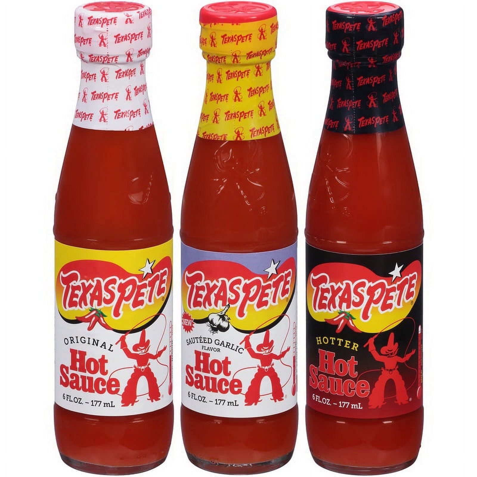 (Price/Case)Texas Pete Original Roasted Garlic & Hotter Variety Pack ...
