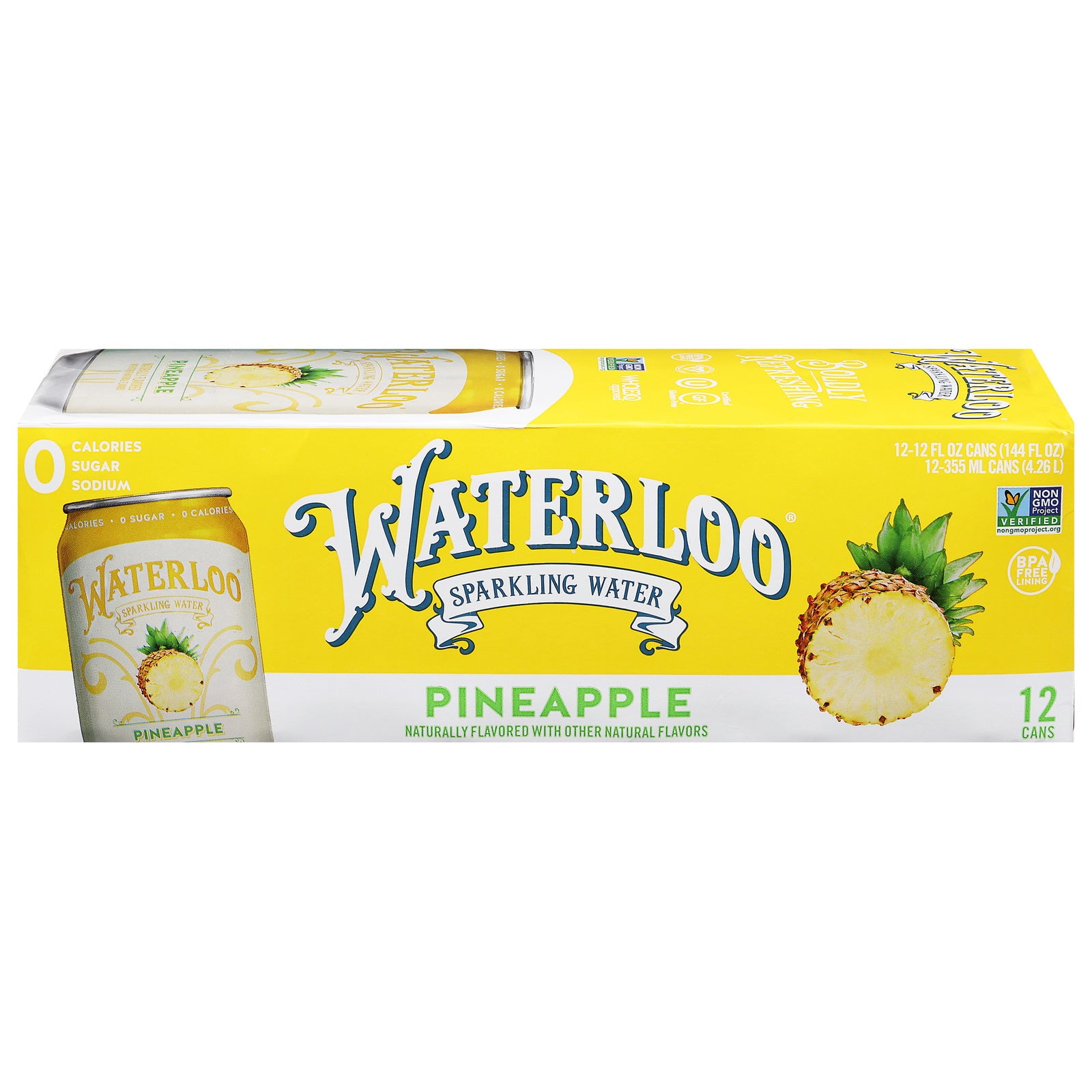 (Price/Case)Waterloo - Sparkling Water Pineapple - Case of 2-12/12 FZ - Walmart.com