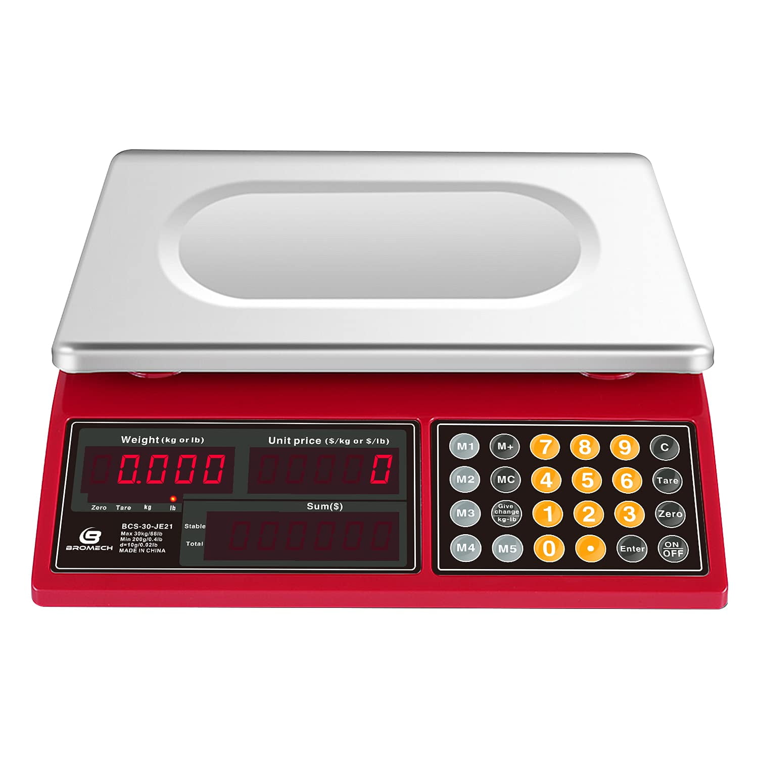 Price Computing Scale 66lb Digital Rechargeable Commercial Kitchen ...