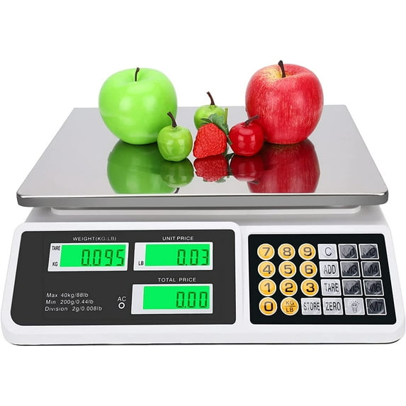 Price Computing Scale 88lb/40kg LCD Digital Commercial Price Scale with ...