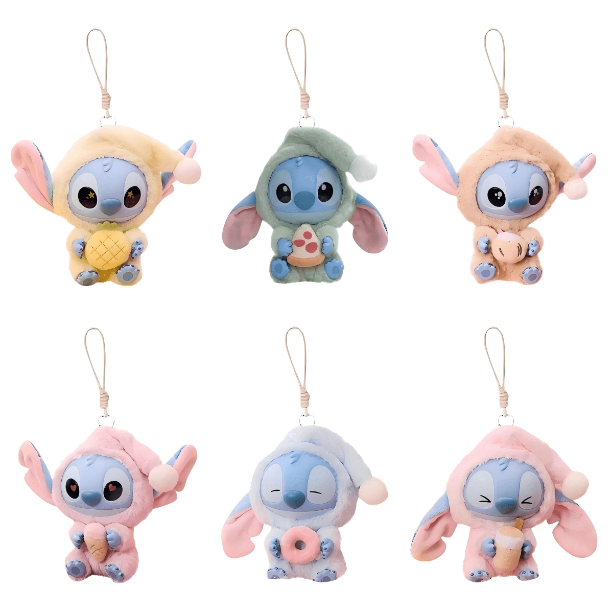 Price Drop 6PCS Stitch Eat Something Before Sleep Series Vinyl Figure ...