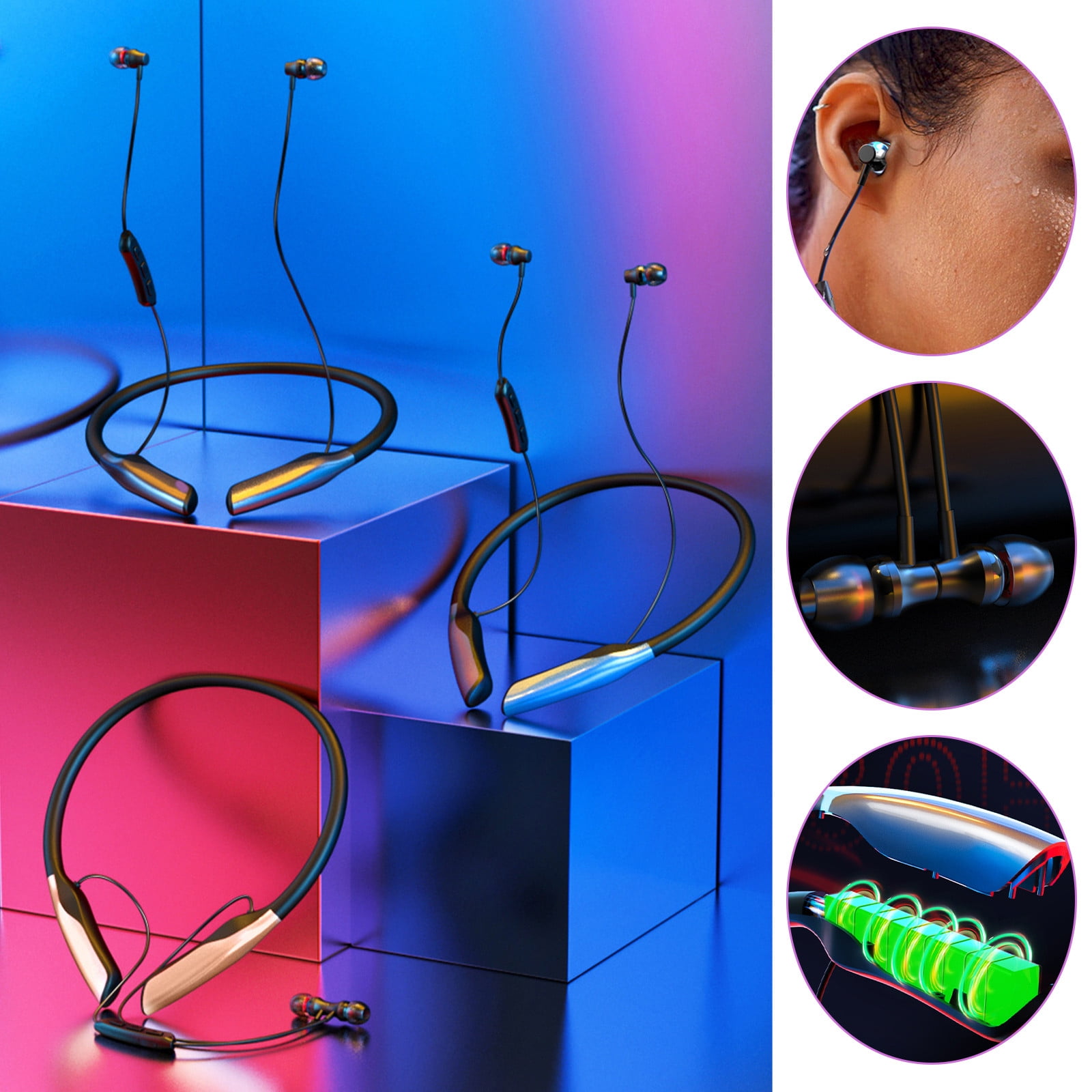 Price Drop,Bluetooth Headphones 5.0 Around The Neck Bluetooth ...