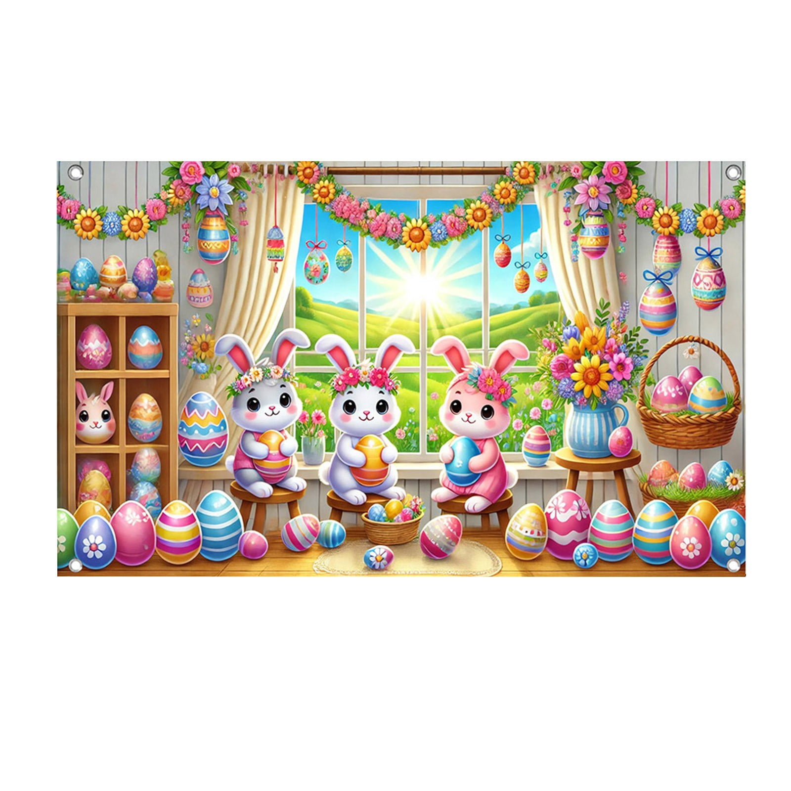 Easter Decorations Easter Banner Easter Background Cloth, Holiday ...