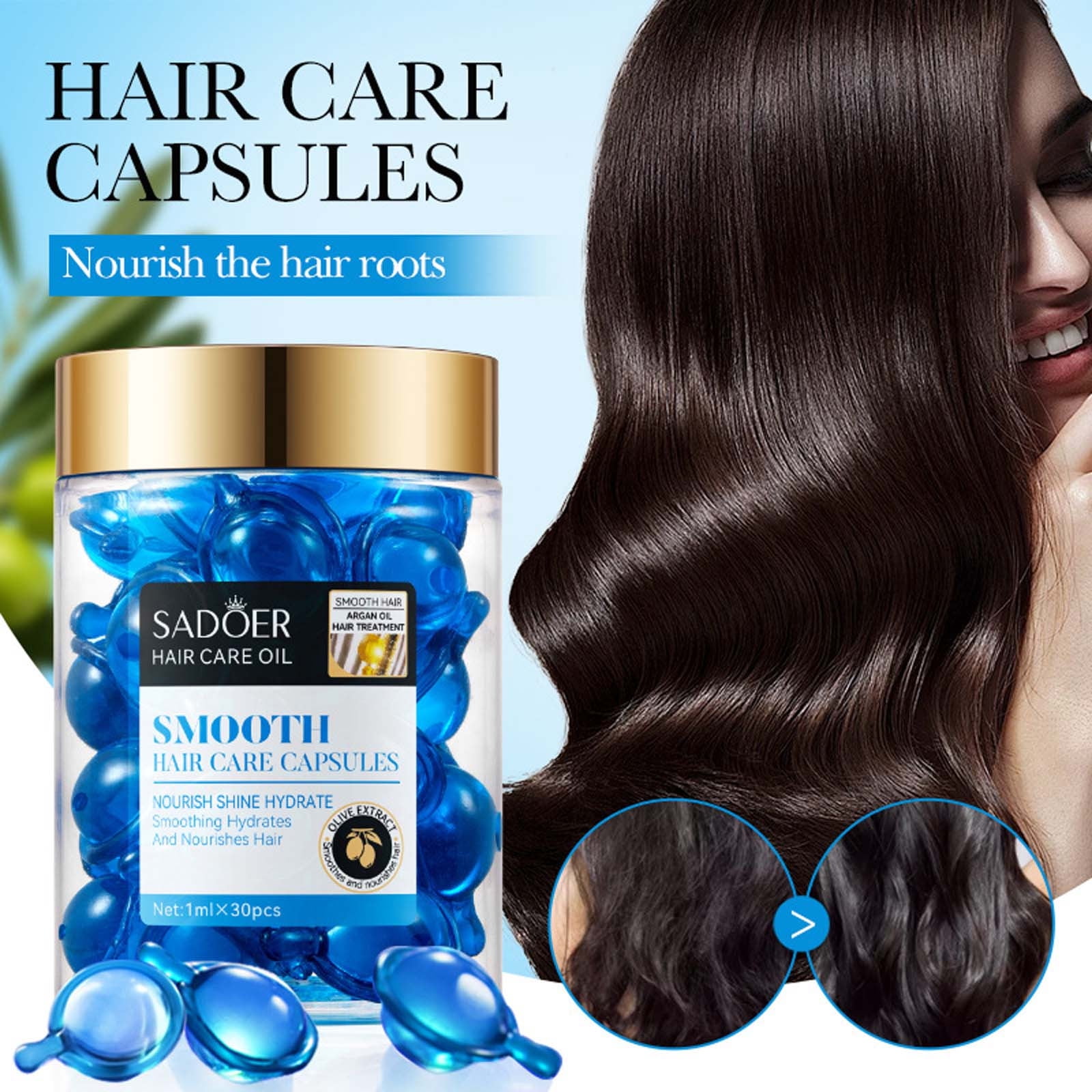 Price Drop! Olive Hair Capsules for Restlessness Relief and Oil Control ...