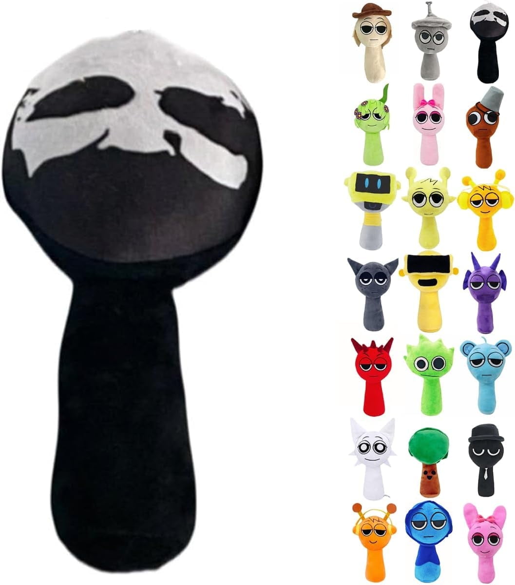 Price Drop Sprunki Plush Collection, 7.8" Horror Black Plush Toys, Soft ...
