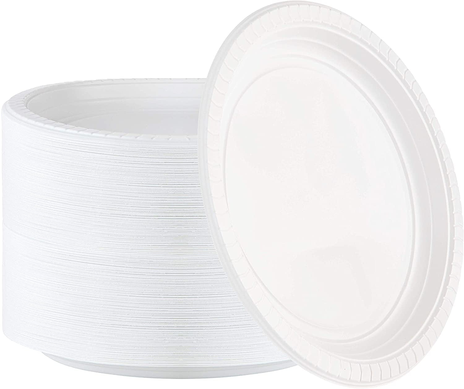 Price Drop VIWING Round Plastic Plates Disposable and Microwavable ...