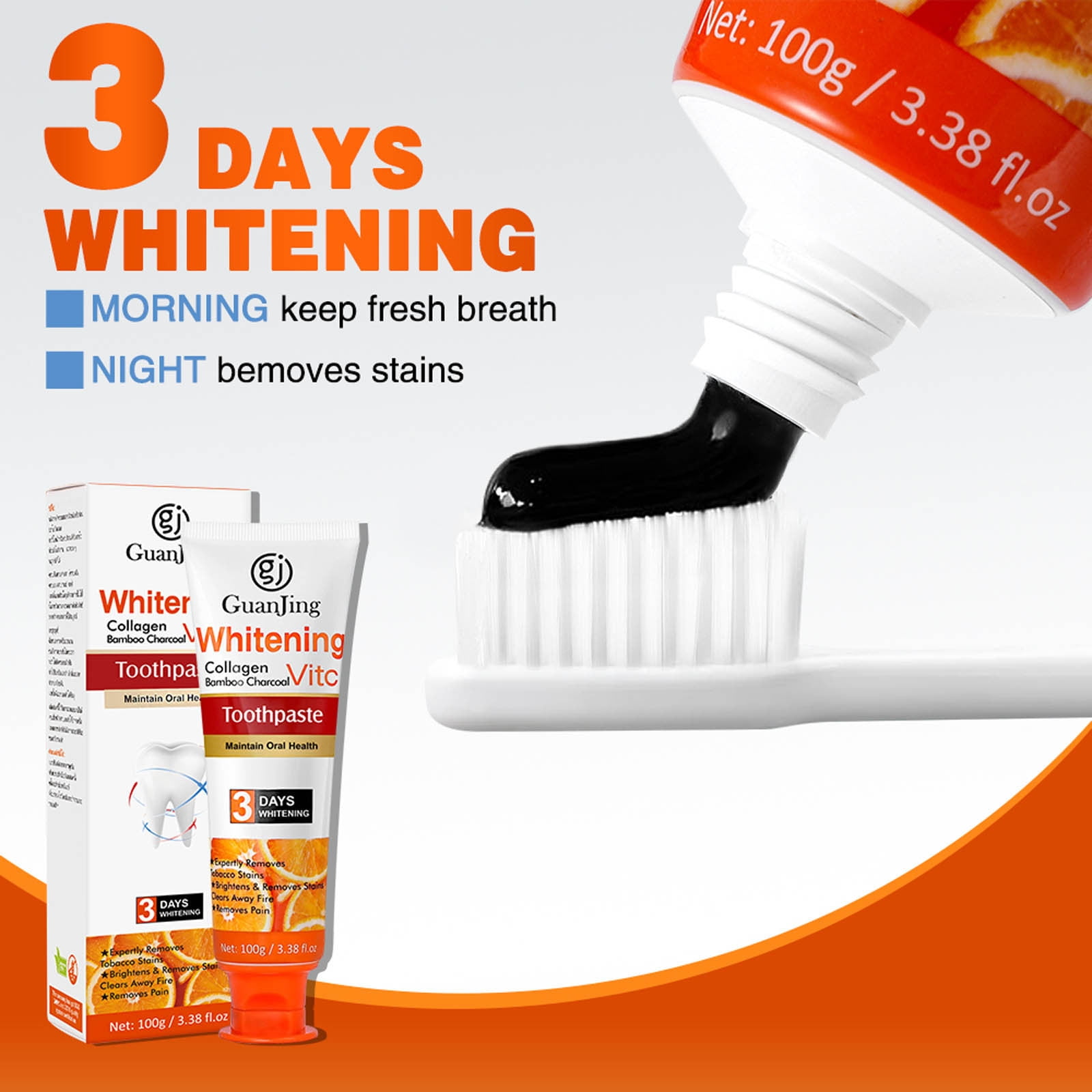 Price Drop! Vitamin C Toothpaste for Teeth Cleaning, Stain Removal, and ...