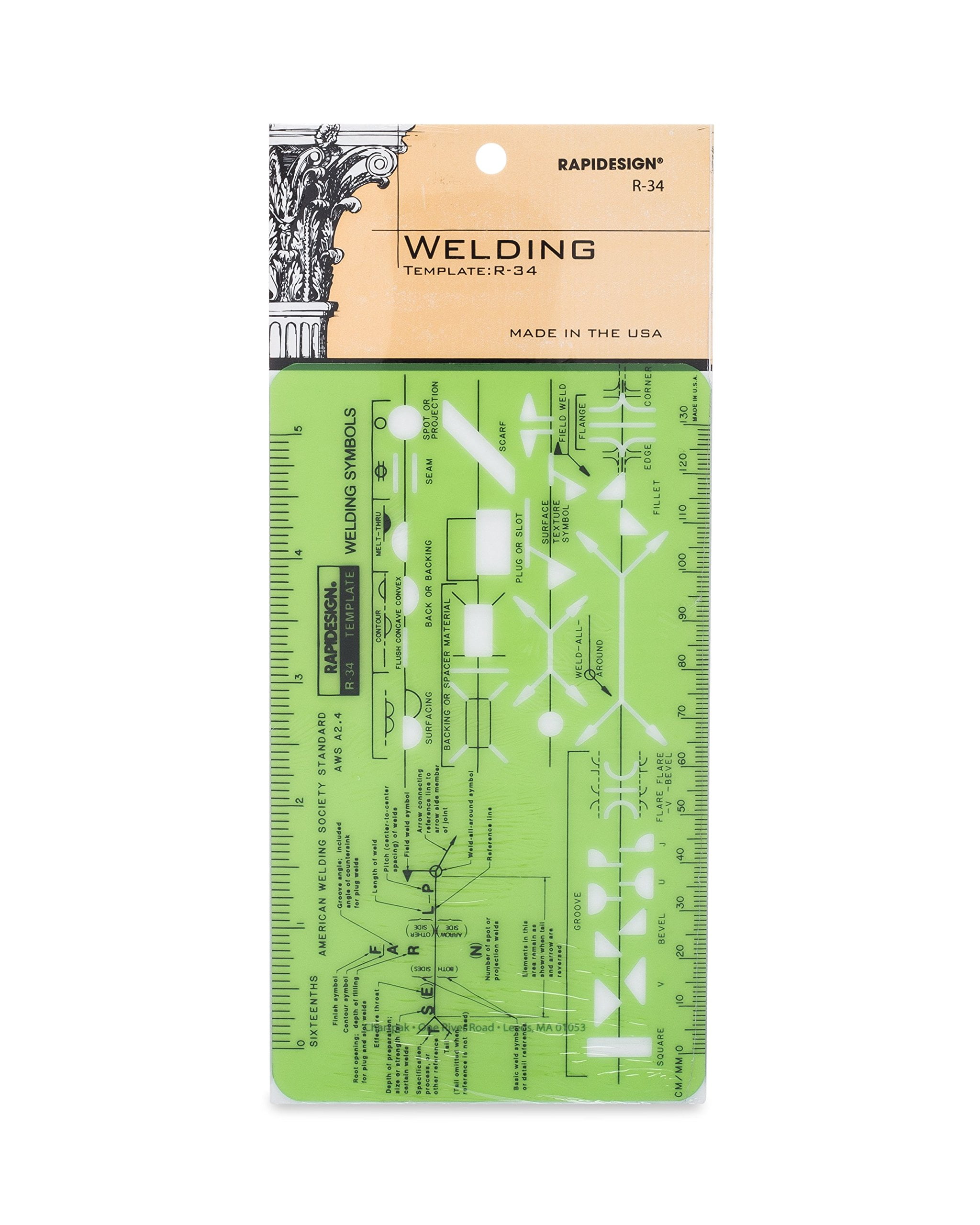 (Price/EA)Rapidesign 34R Welding Template - Walmart Business Supplies