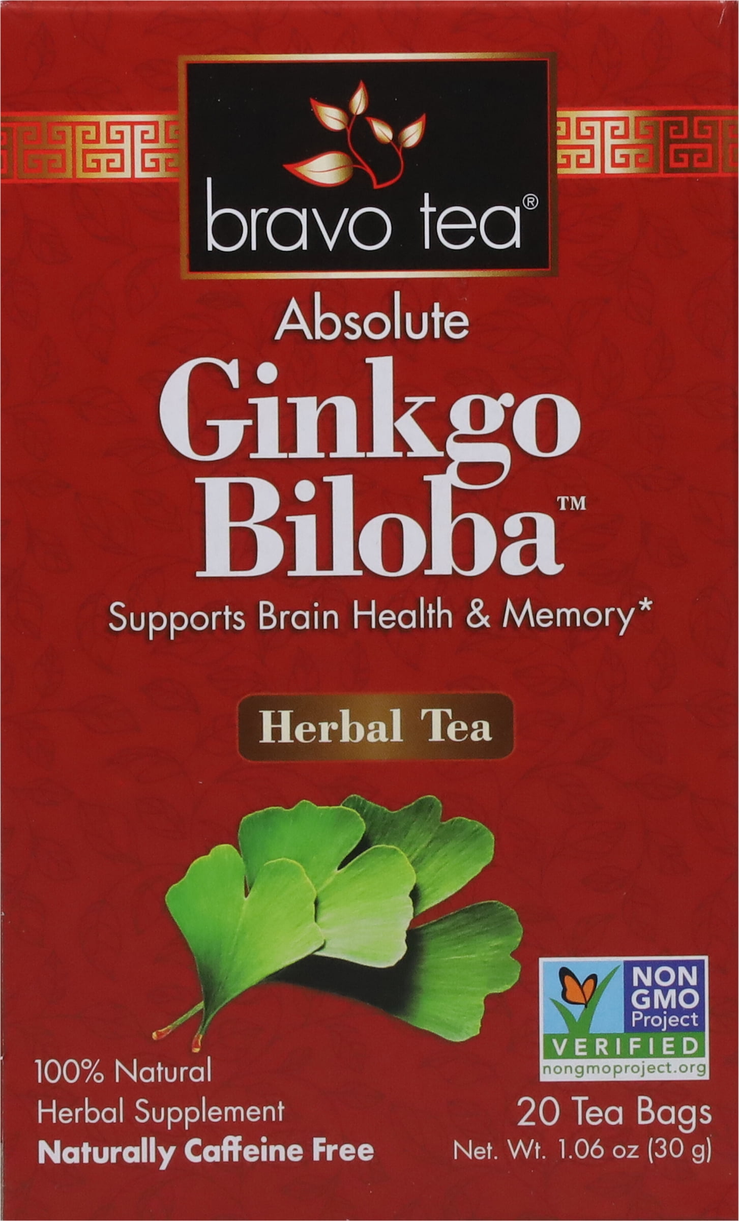 (Price/Each)Bravo Teas and Herbs - Tea - Absolute Ginko Biloba - 20 Bag ...