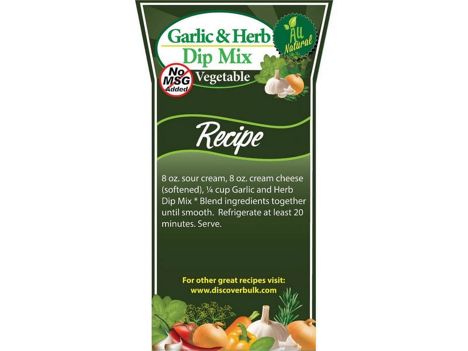 (Price/Each)Bulk Foods Natural Garlic and Herb Dip Mix, No MSG Added ...