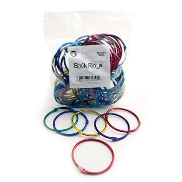 Hygloss Book Rings Assorted Sizes & Colors 36 Per Pack 2 Packs HYG61336 ...