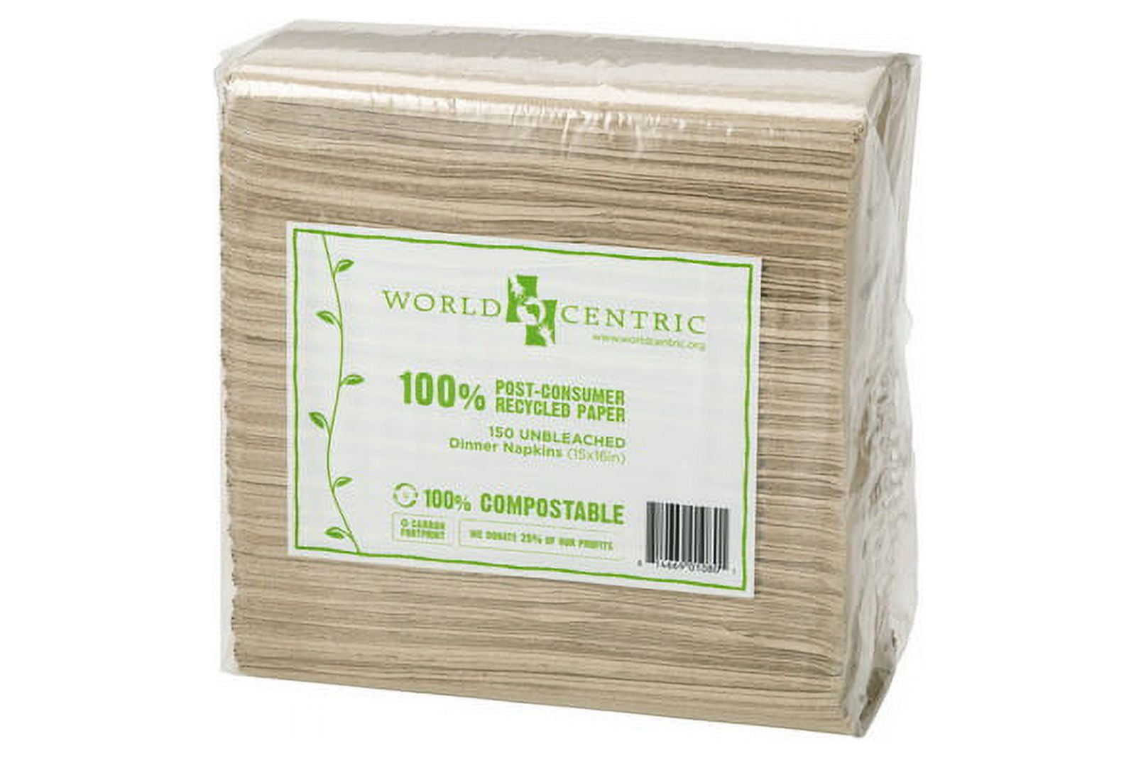 NP-SC-DN World Centric 15"X16" Kraft Commercially Compostable 2-Ply ...