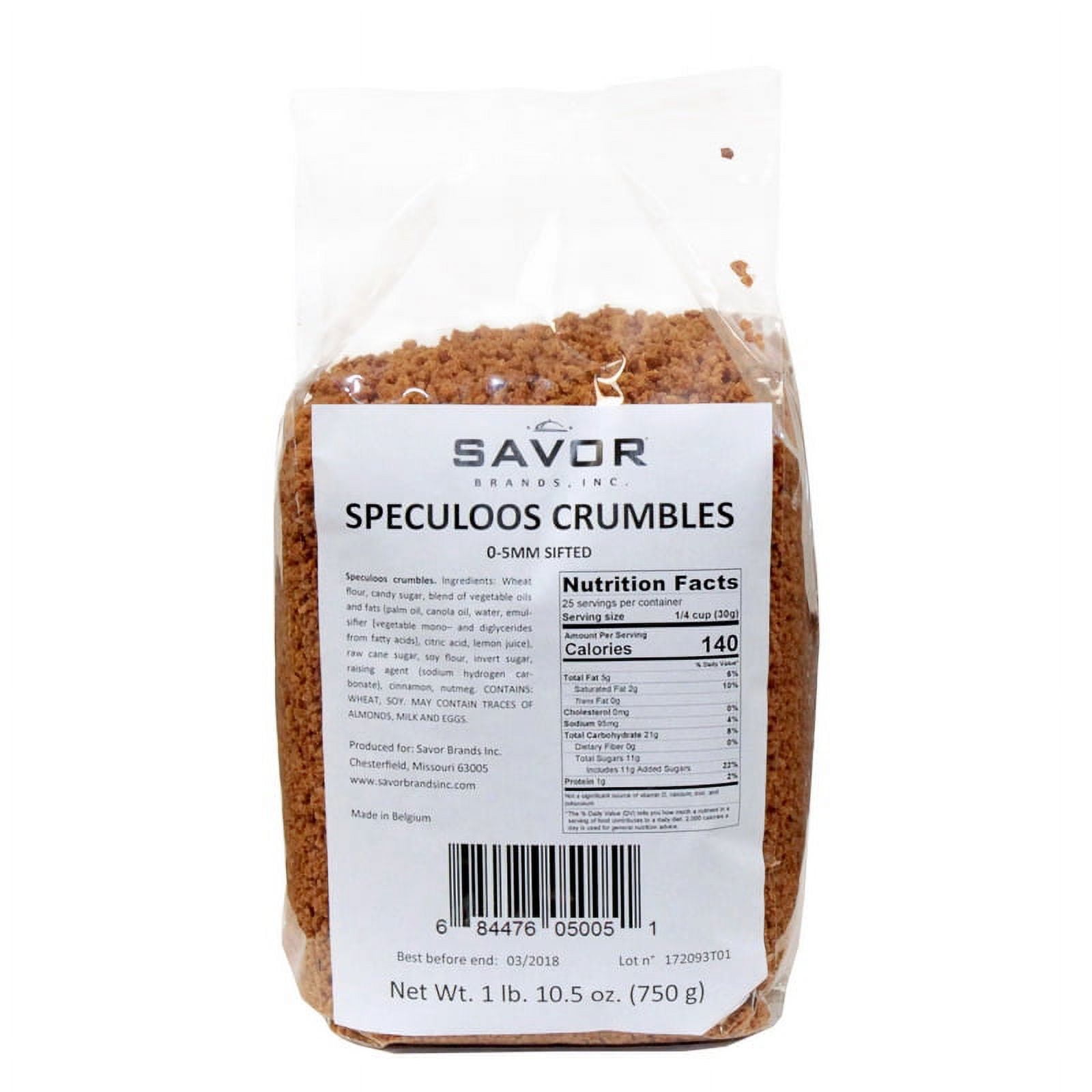(Price/Pack)Savor Imports Speculoos Cookie Crumbles 750 Grams Per Pack ...