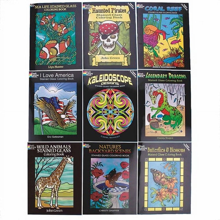 glass effect coloring book