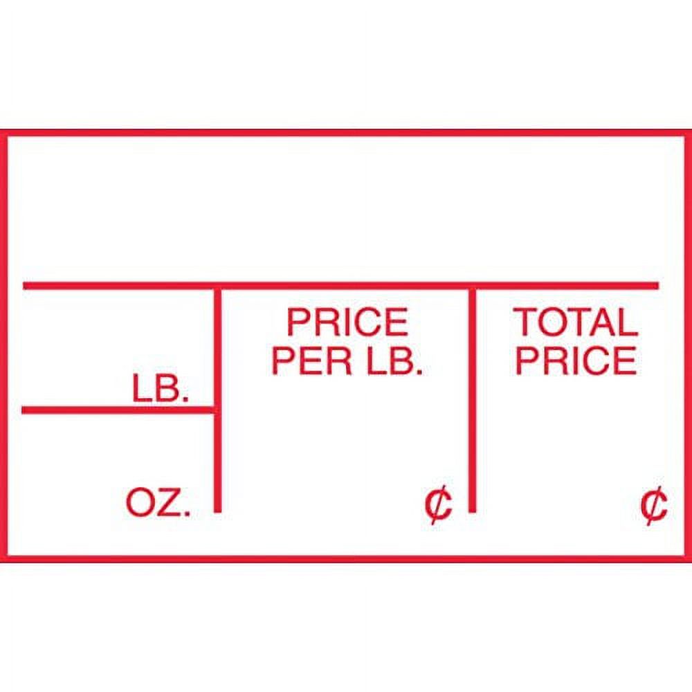 Price Per Pound Label Multi-Purpose Price Tag Labels White Red Imprint ...