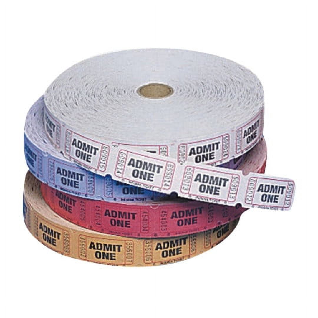 (Price/Roll)S&S Worldwide Single Roll Tickets, Admit One - Assorted ...