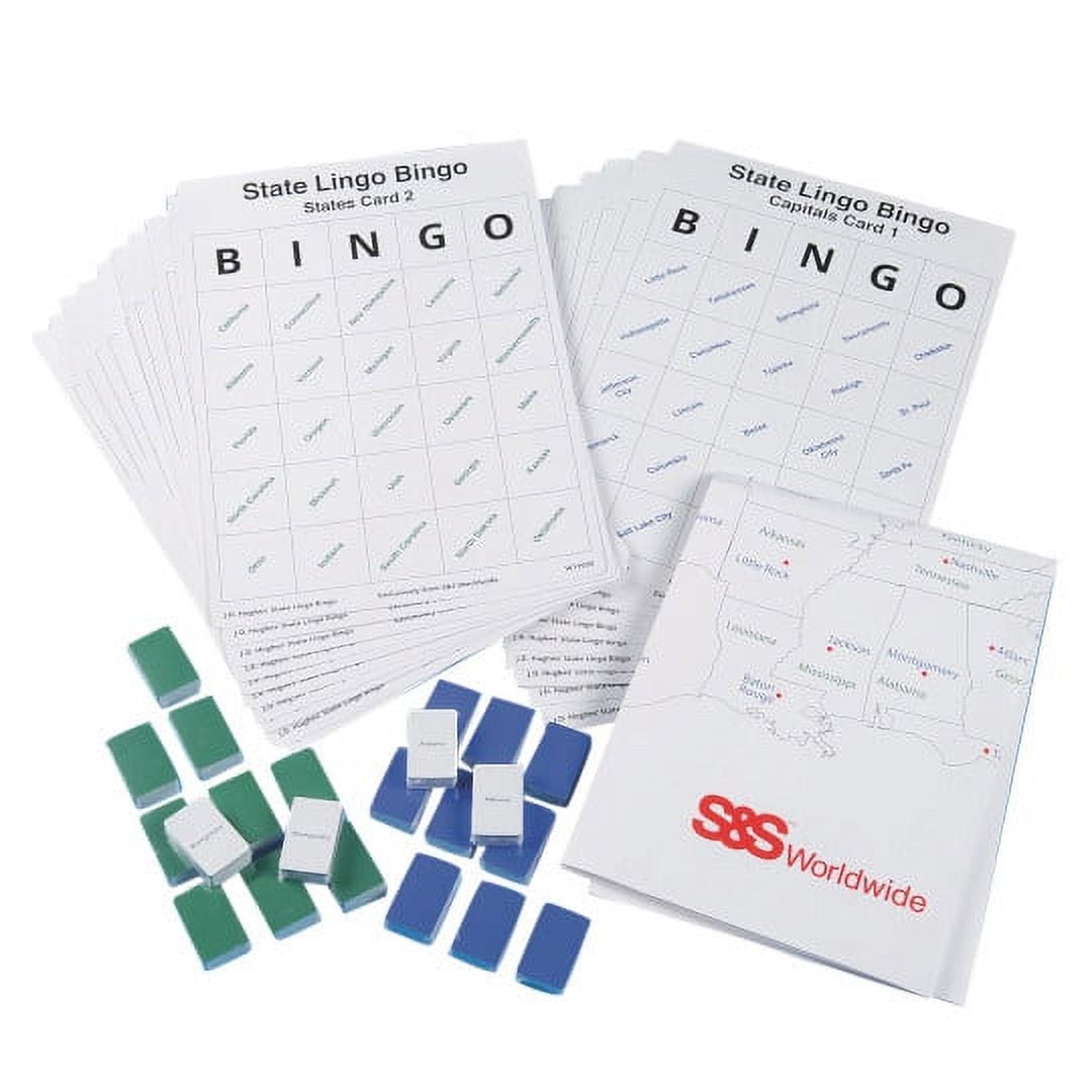 S&S Bingo Game for Preschool State Geography Learning - Walmart ...