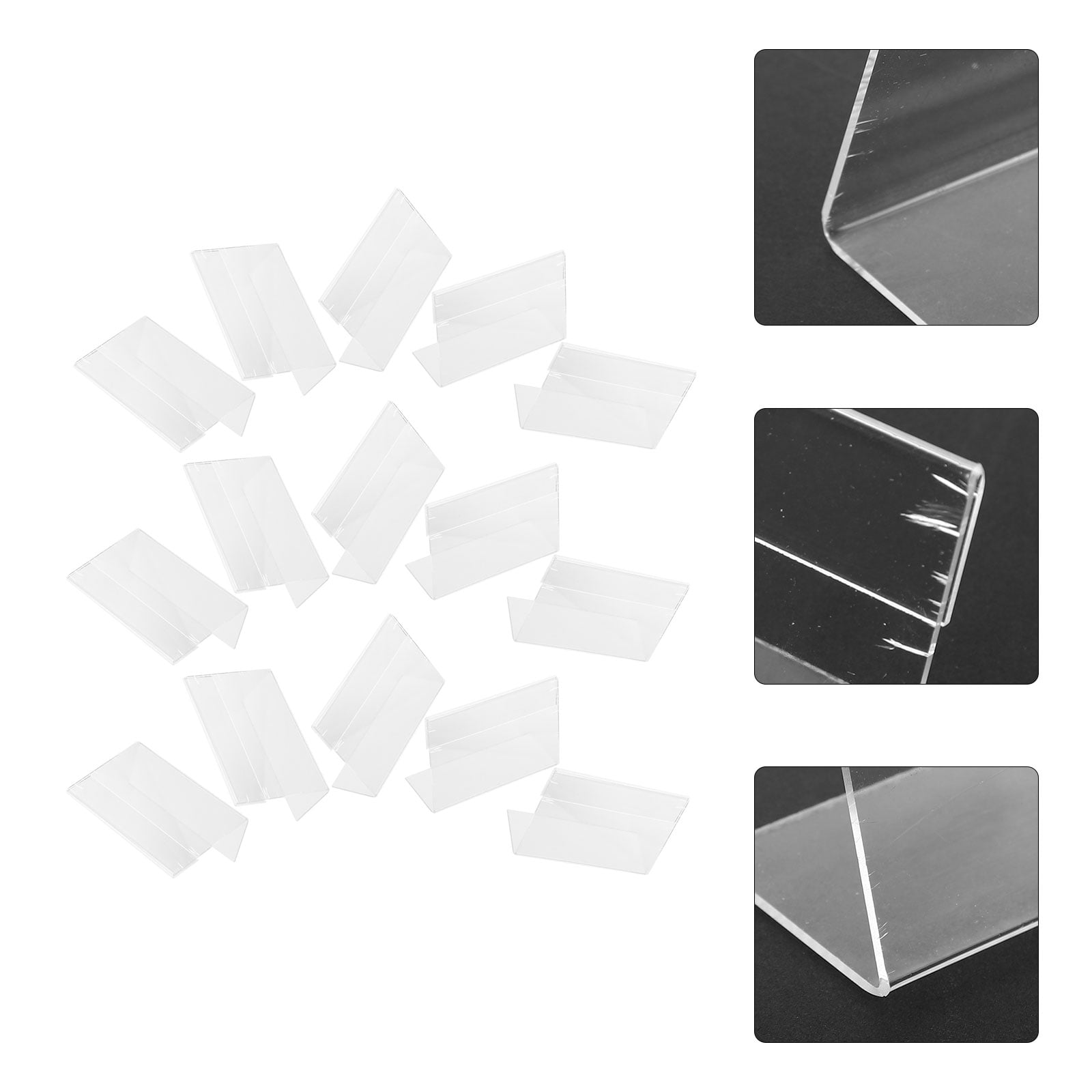 Price Sign Table Holder: 20pcs Transparent Place Name Cards Merchandise ...