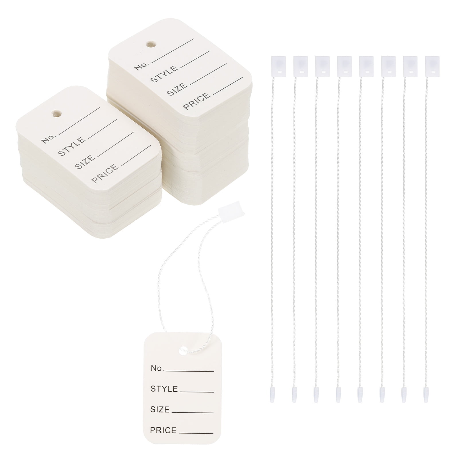 Price Tags and Hang Tag String Clothing Tag, 2"x1.4" White String Tags ...
