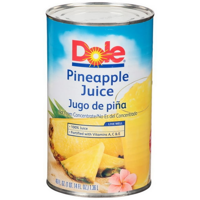 Dole Pineapple Juice, 46 oz - Case of 12 - Walmart.com