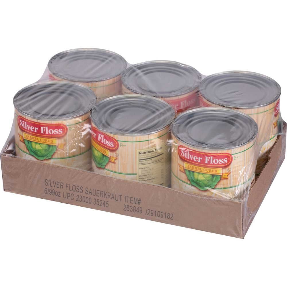 Silver Floss Shredded Sauerkraut, Case of 6, 99Oz Can - Walmart.com
