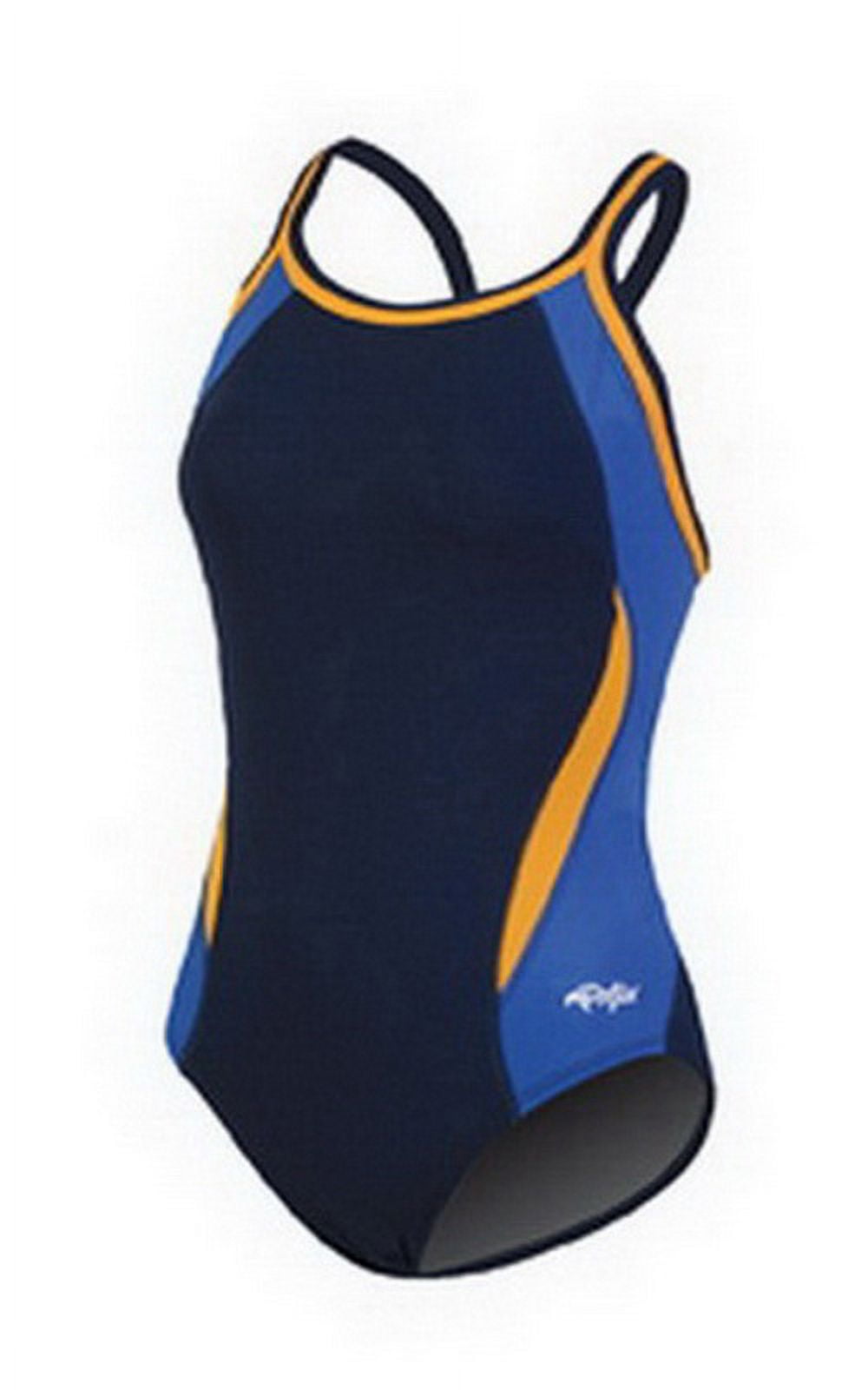 Women's Dolfin Team Colorblock DBX Back Competitive One-Piece Swimsuit ...