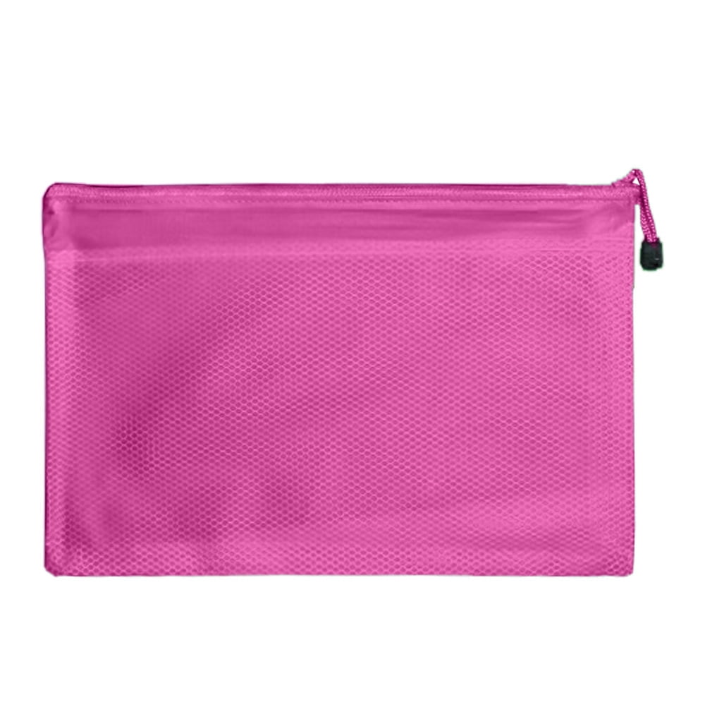 (Price/piece)Muka Mesh Laminated Zipper Pouches Transparent Document ...