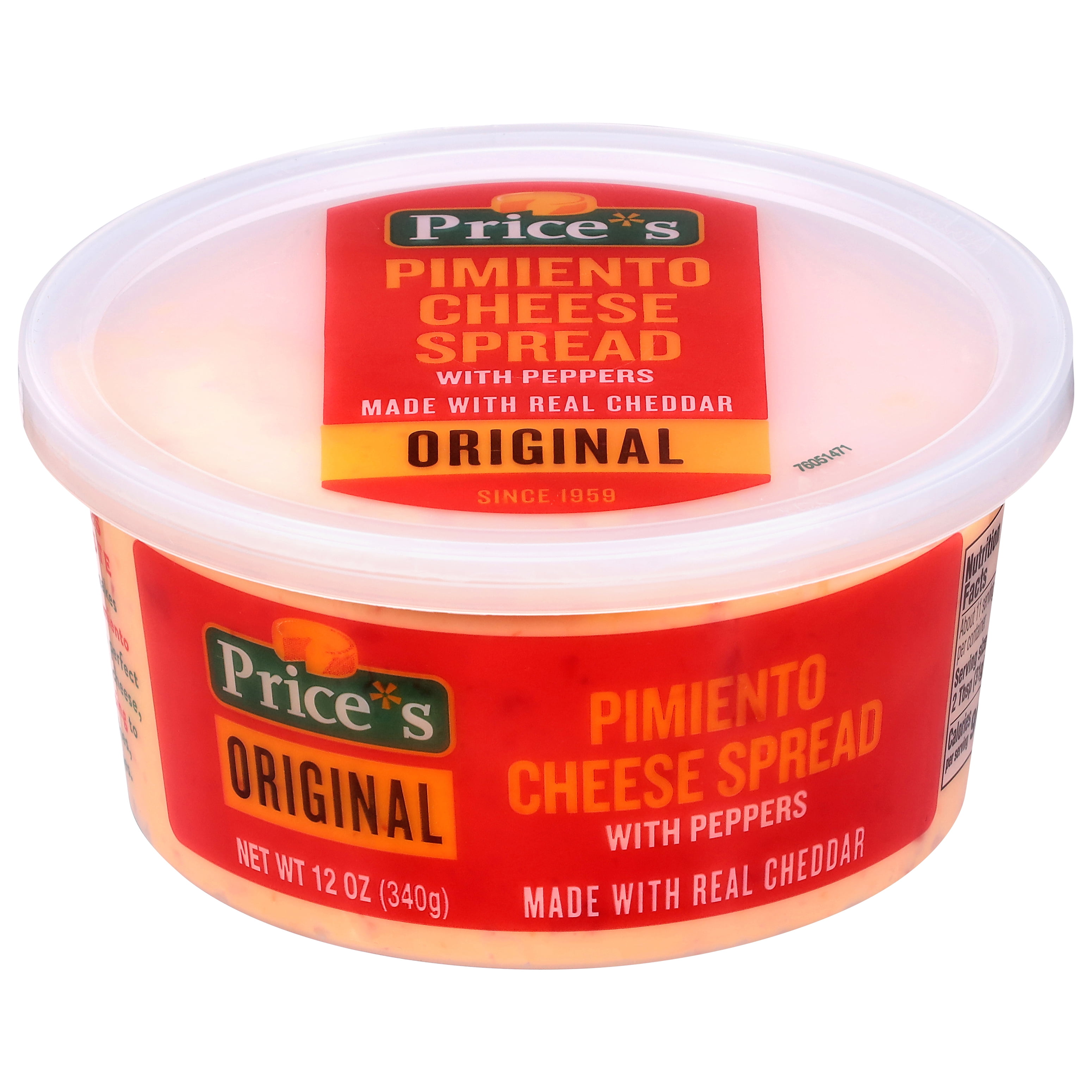 Price*s® Original Pimiento Cheese Spread with Peppers, 12 oz Tub ...