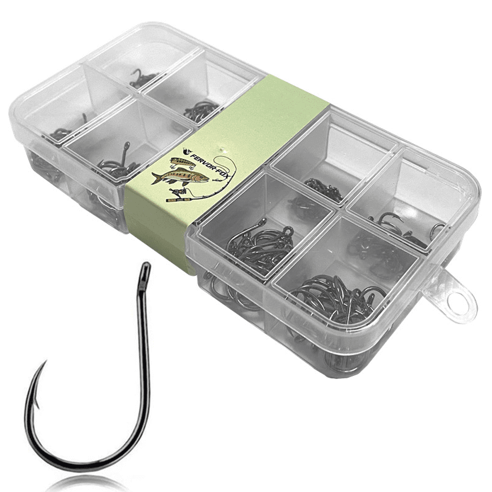 Prichor Fishing Hooks Freshwater Saltwater Fish Hooks Bulk Fishing ...