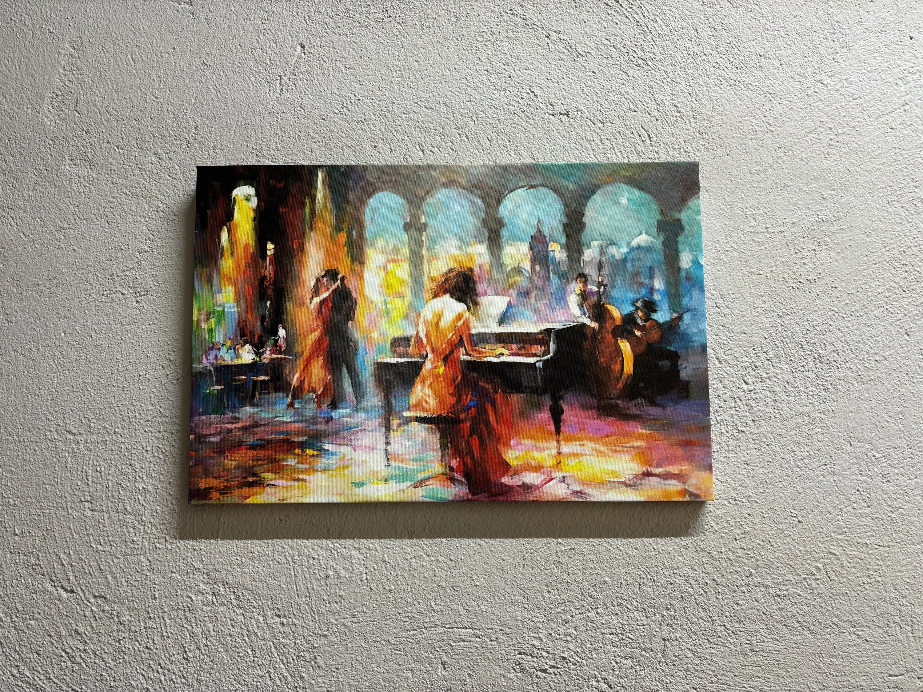 Prickelndes Tanzvergnügen Poster, Abstract Music Printed Canvas ...