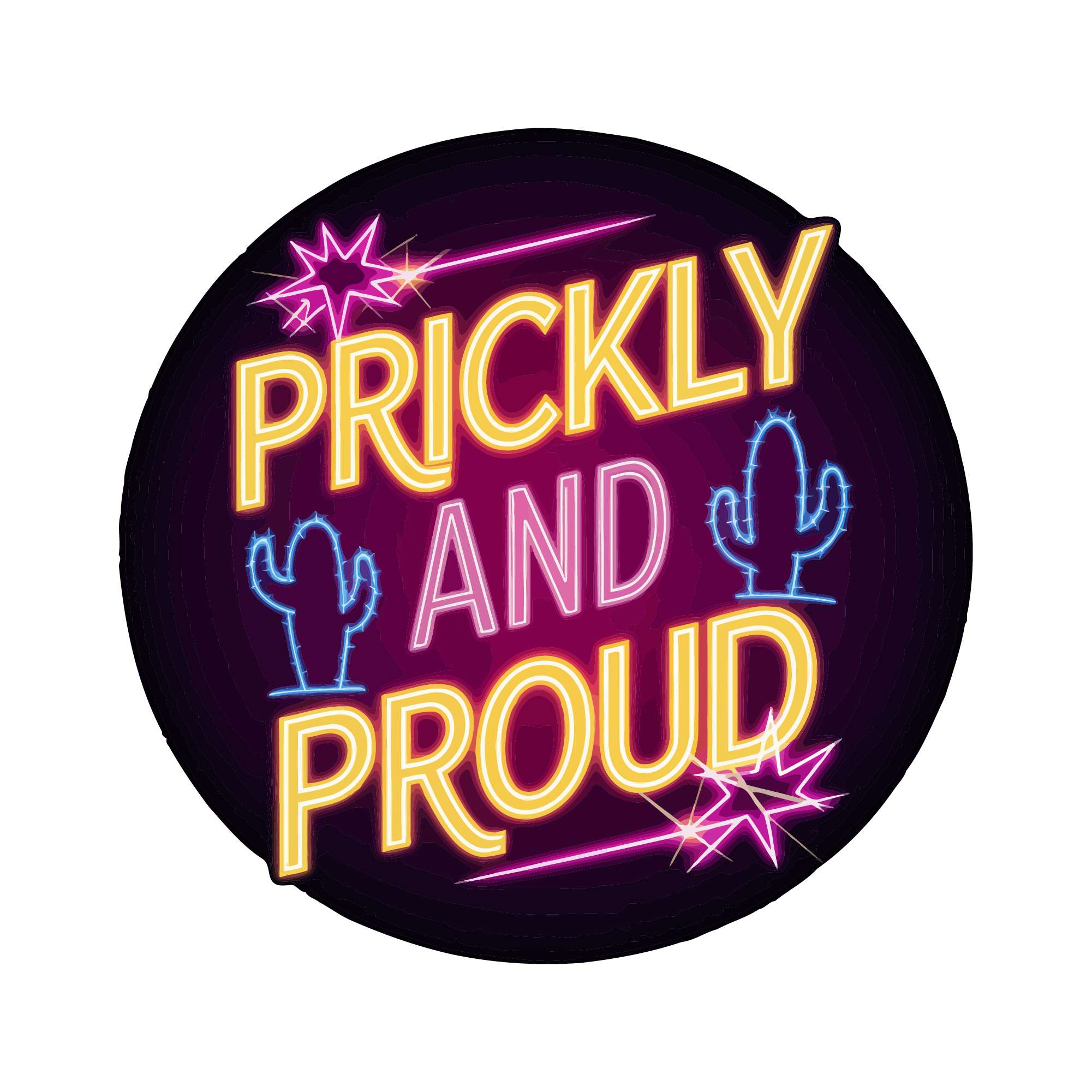 Prickly And Proud Spiky Thorny Sharp Confident Cactus Quote Wall Art ...