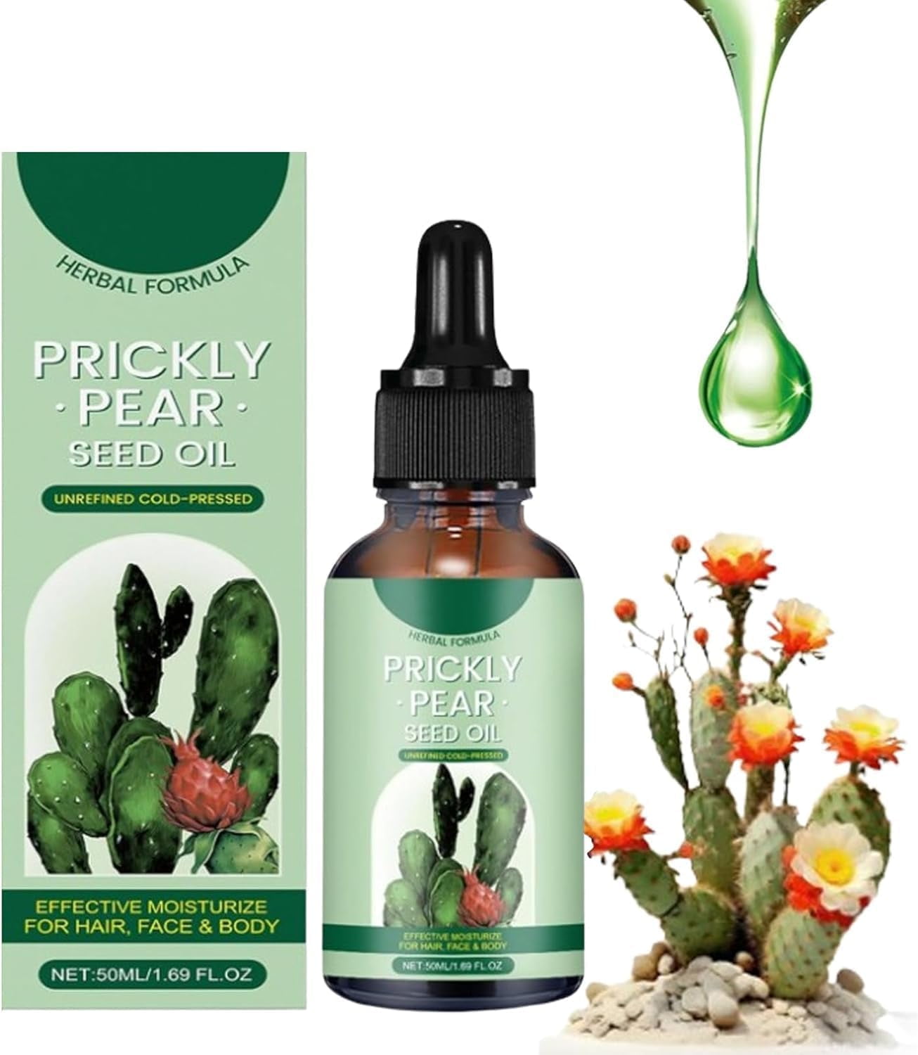 Prickly Pear Seed Oil, 100% Pure Organic Prickly Pear Oil for Face ...