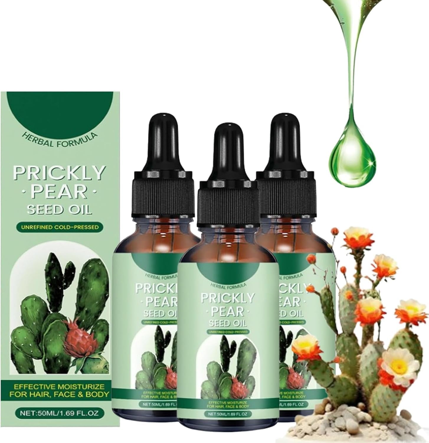 Prickly Pear Seed Oil, 100% Pure Organic Prickly Pear Oil for Face ...