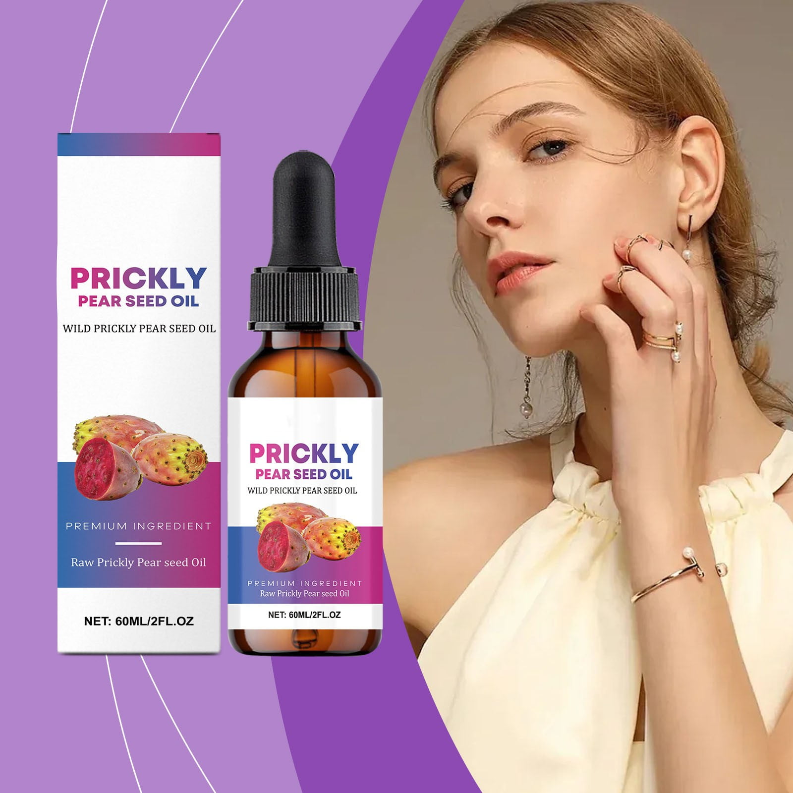 Prickly Pear Seed Oil, Pure Organic, Extra Virgin, Cold-Pressed Prickly ...