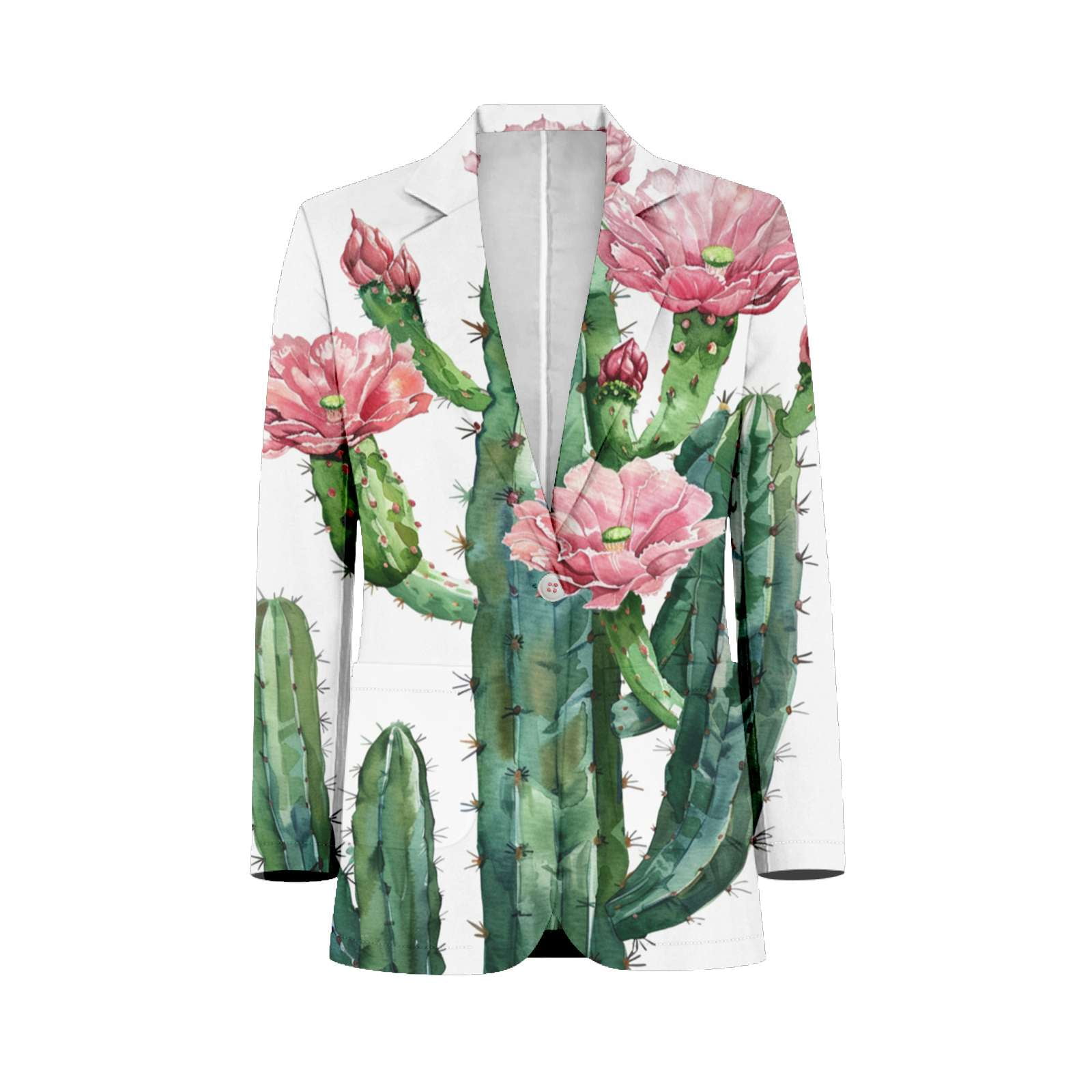 Prickly Pear Watercolor Desert Cactus Customized Men's Suits full man ...