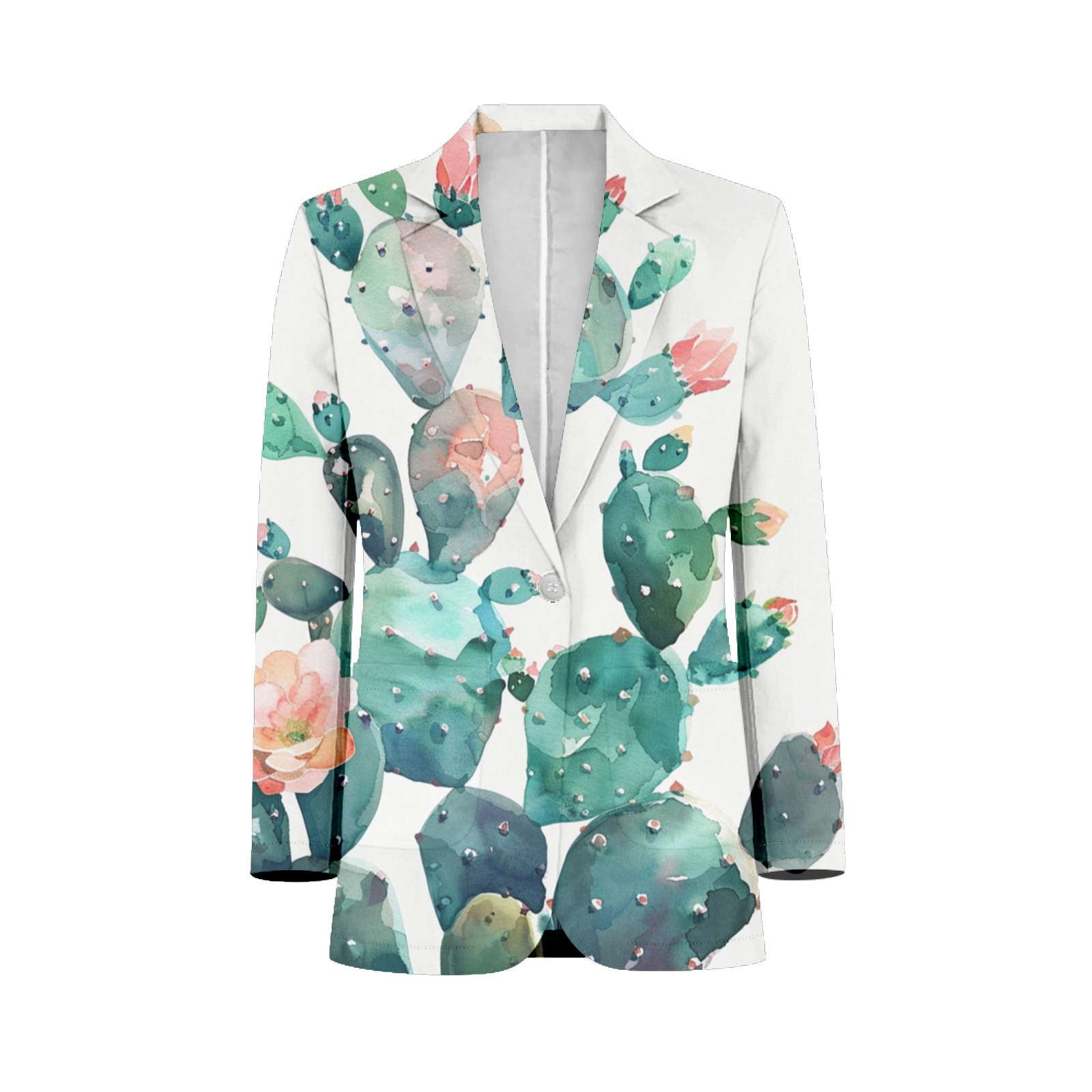 Prickly Pear Watercolor Desert Cactus Customized Men's Suits full man ...