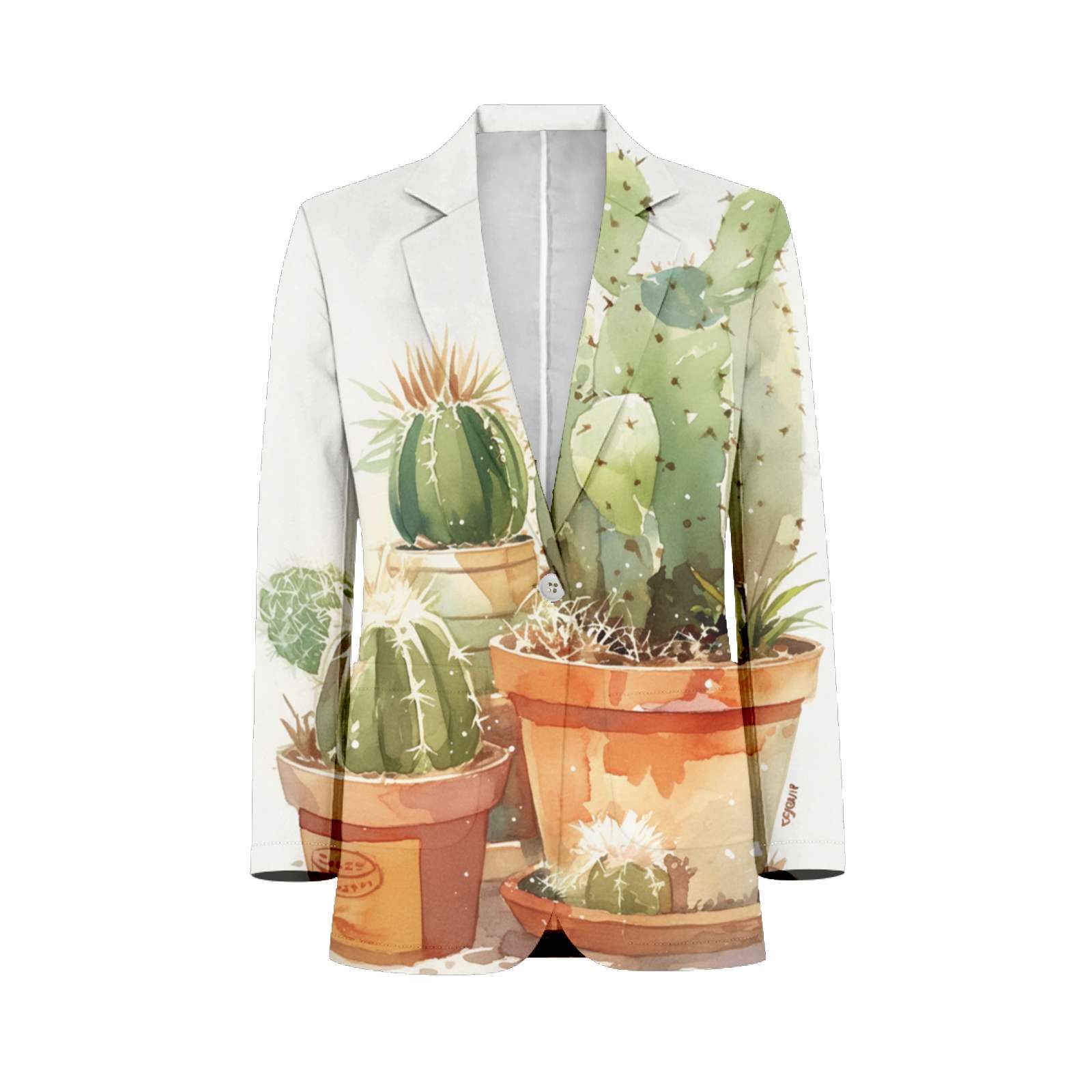 Prickly Pear Watercolor Desert Cactus Customized Men's Suits full man ...