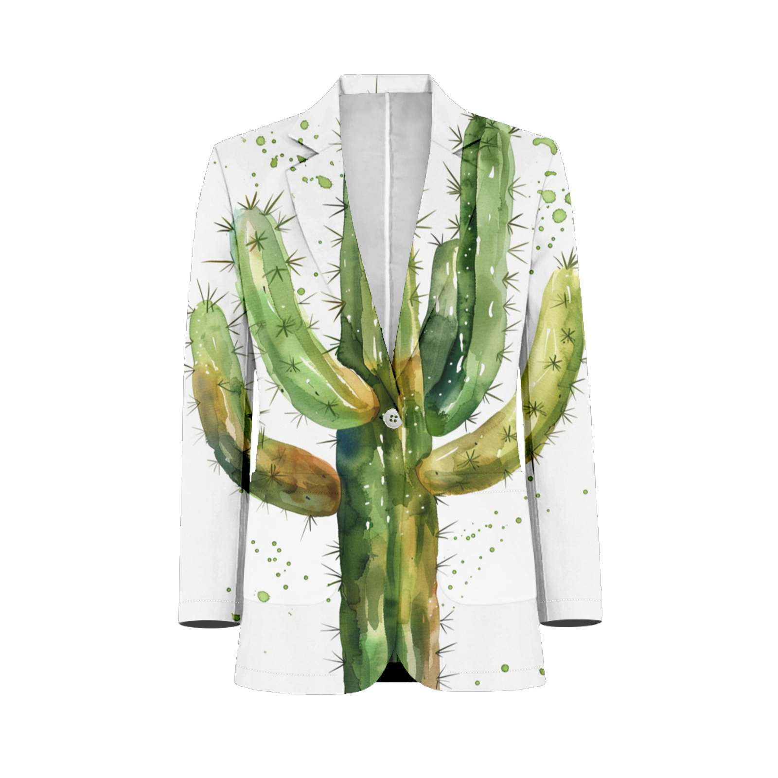 Prickly Pear Watercolor Desert Cactus Customized Men's Suits full man ...